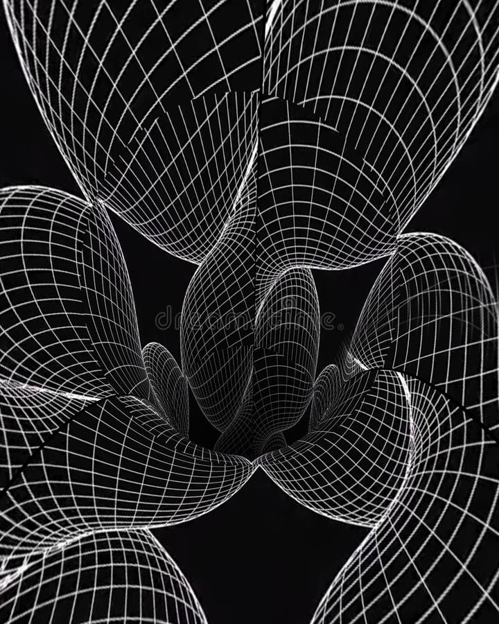 Wire Mesh Abstract Background Shapes and Blurs Stock Illustration ...