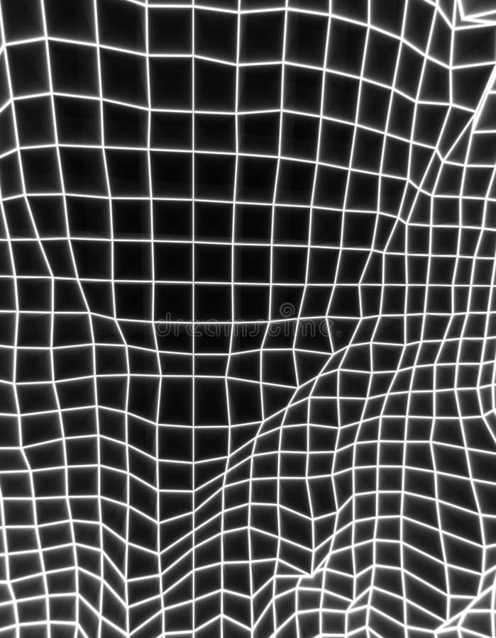 Wire Mesh on Black Background Stock Illustration - Illustration of line ...