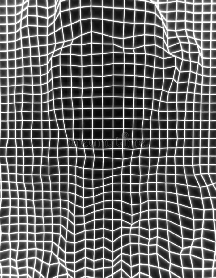 Wire Mesh on Black Background Stock Illustration - Illustration of ...