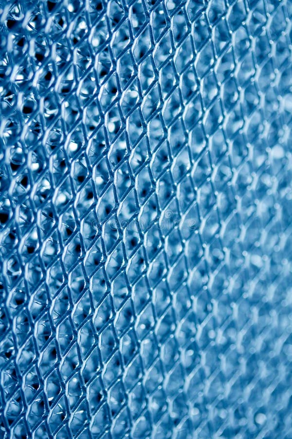 Wire Mesh Close Up Steel Surface for Background in Blue Stock Photo ...