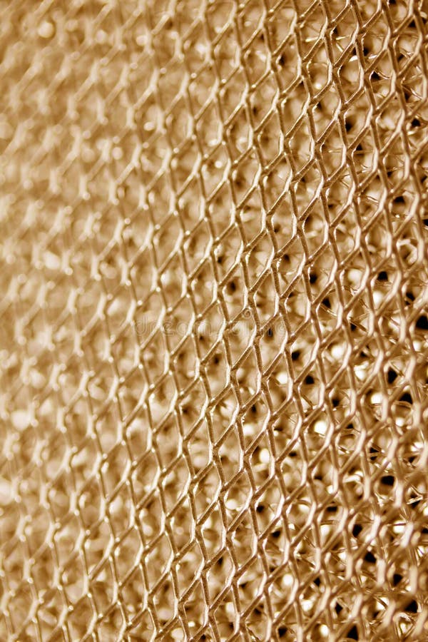 Wire Mesh Close Up Steel Surface for Background in Gold Stock Image ...