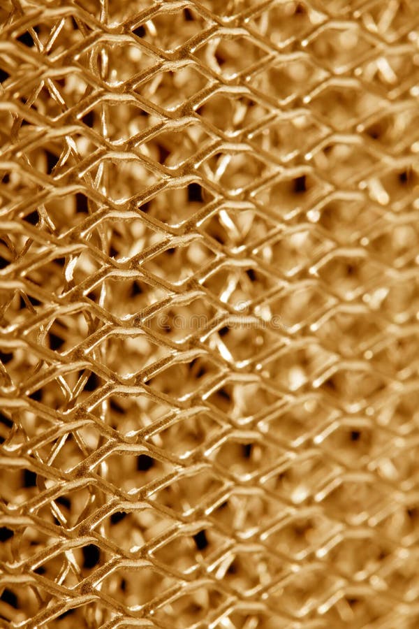 Wire Mesh Close Up Steel Surface for Background in Gold Stock Photo ...