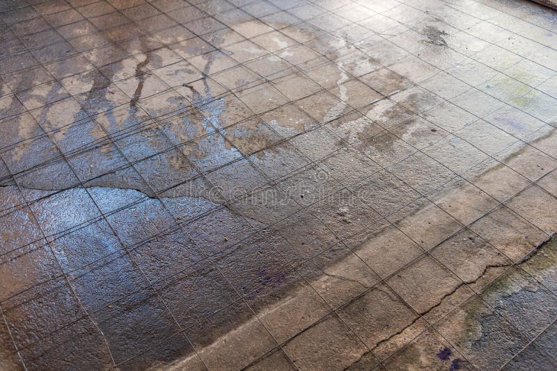 Wire Mesh on Construction Path Way Stock Image - Image of closeup, iron ...