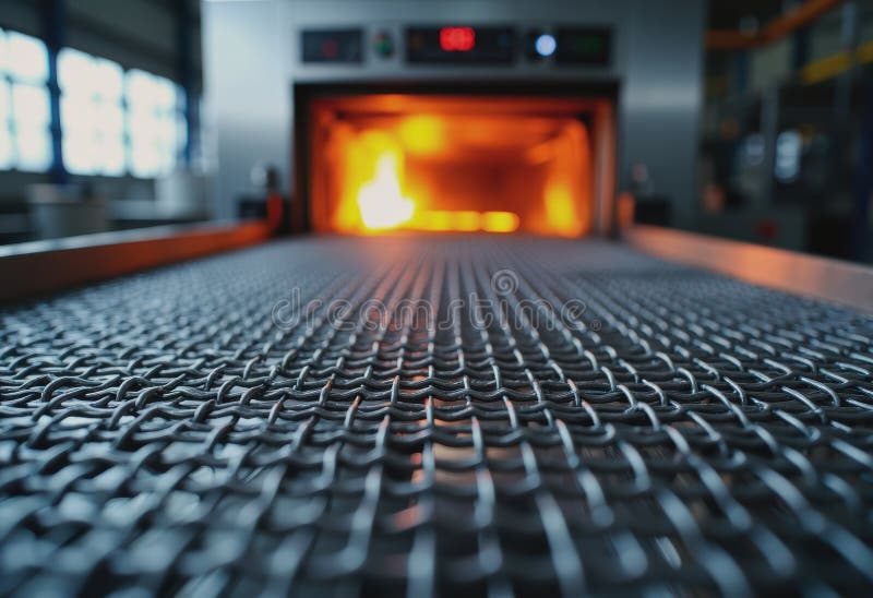Wire Mesh Conveyor Belt Designed for High-temperature Oven Applications ...