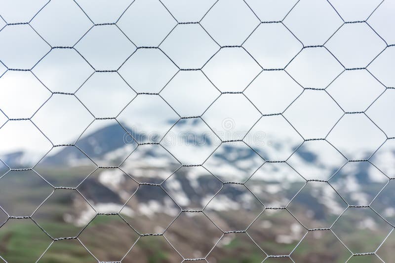 Wire mesh fence stock image. Image of fence, metal, decorative - 116348857