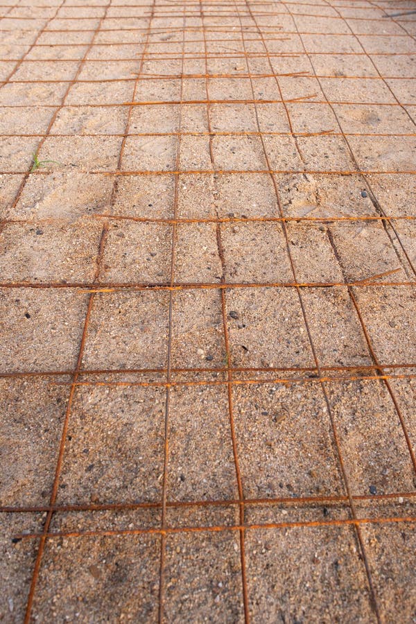 Wire Mesh ground sand stock photo. Image of reinforcement - 126632892