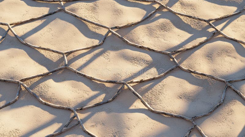 A Wire Mesh Pattern on a Sandy Surface. Stock Photo - Image of clear ...