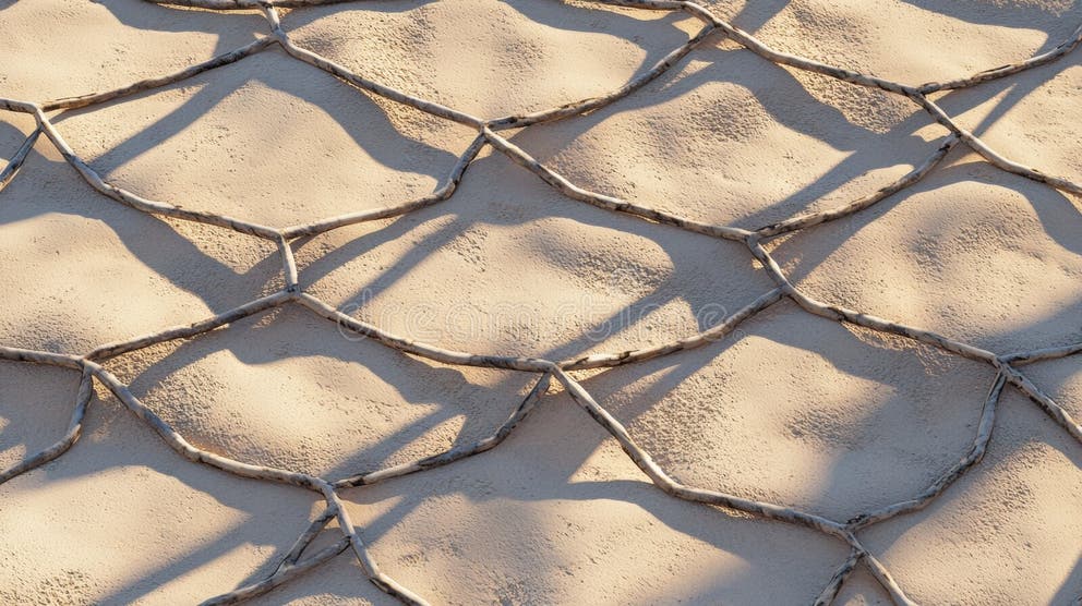 A Wire Mesh Pattern on a Sandy Surface. Stock Photo - Image of clear ...
