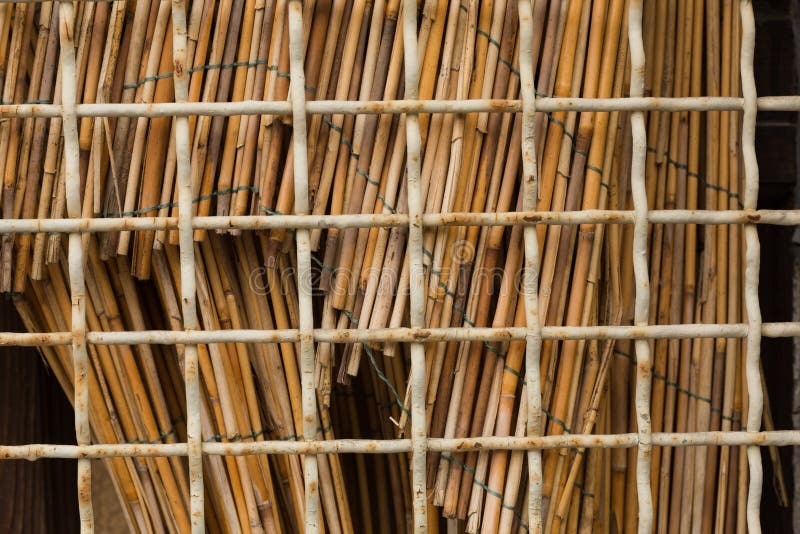 Wire Mesh with Reed Curtains Stock Image - Image of metal, italy: 65852747