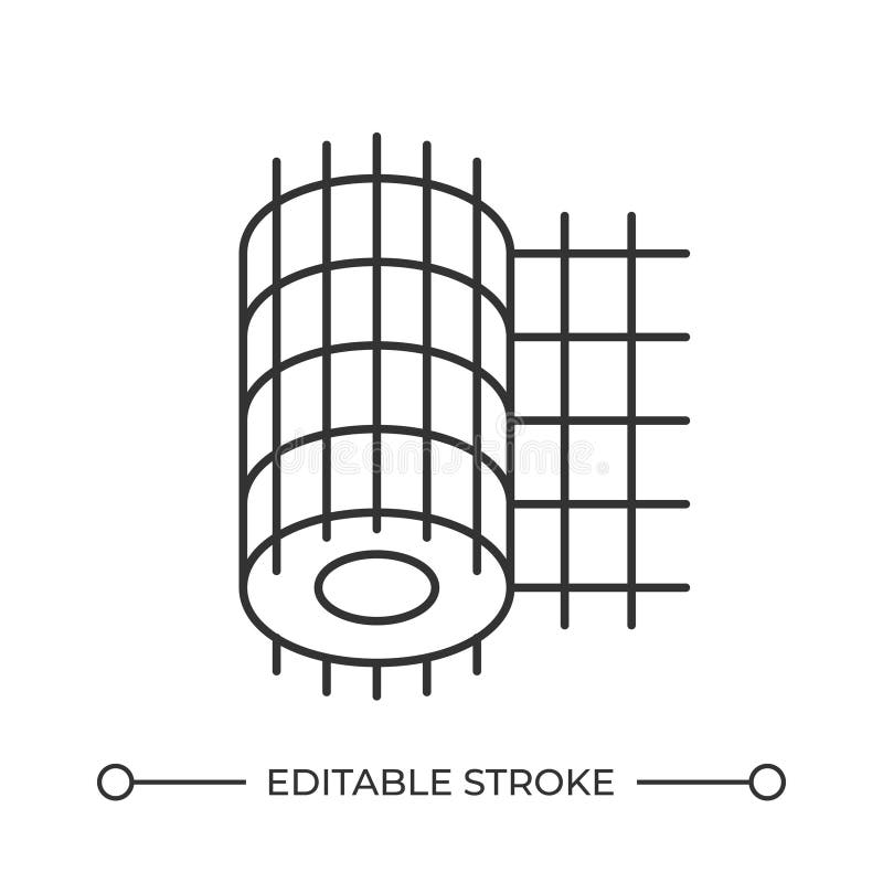 Wire mesh roll line icon stock illustration. Illustration of symbol ...