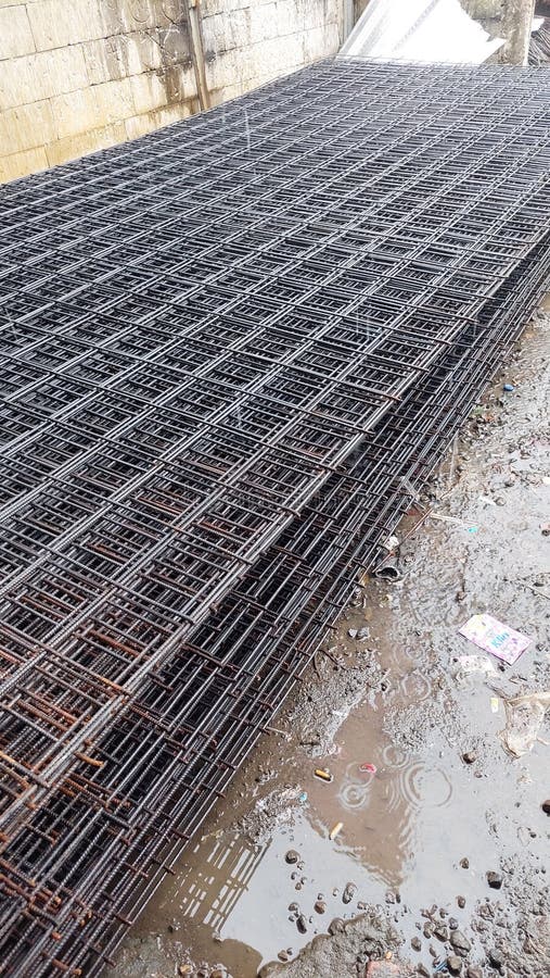 Wire Mesh Stack before Installation Stock Image - Image of mesh ...