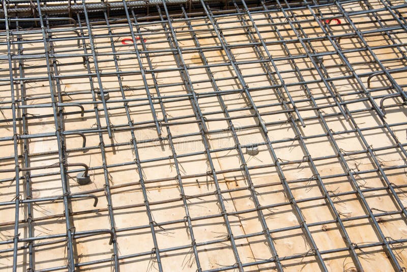 Wire Mesh Steel on Floor at Construction Site Stock Photo - Image of ...