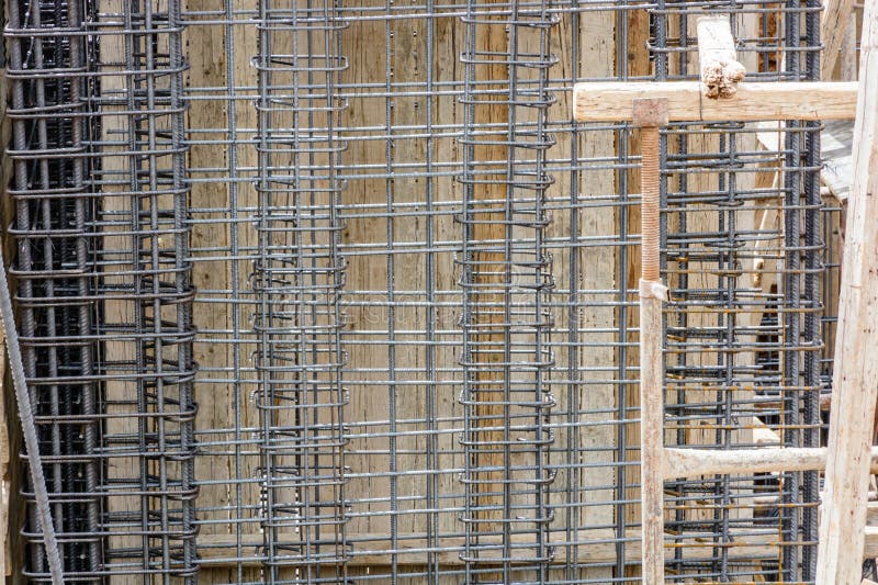 Wire Mesh To Manufacture a Building Stock Photo - Image of building ...
