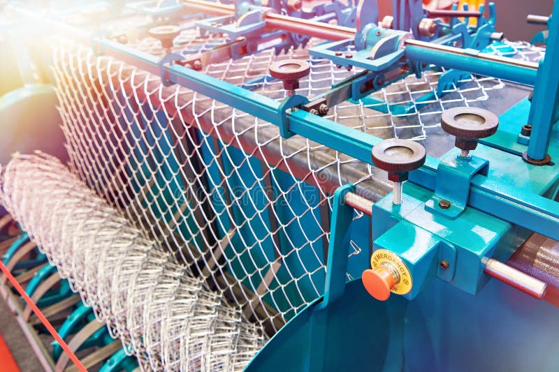 Wire mesh weaving machine stock photo. Image of industry - 288650608