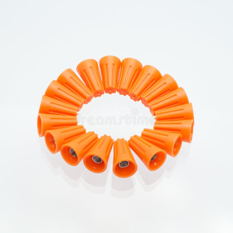Wire nuts are isolated stock image. Image of cables, background - 62932567