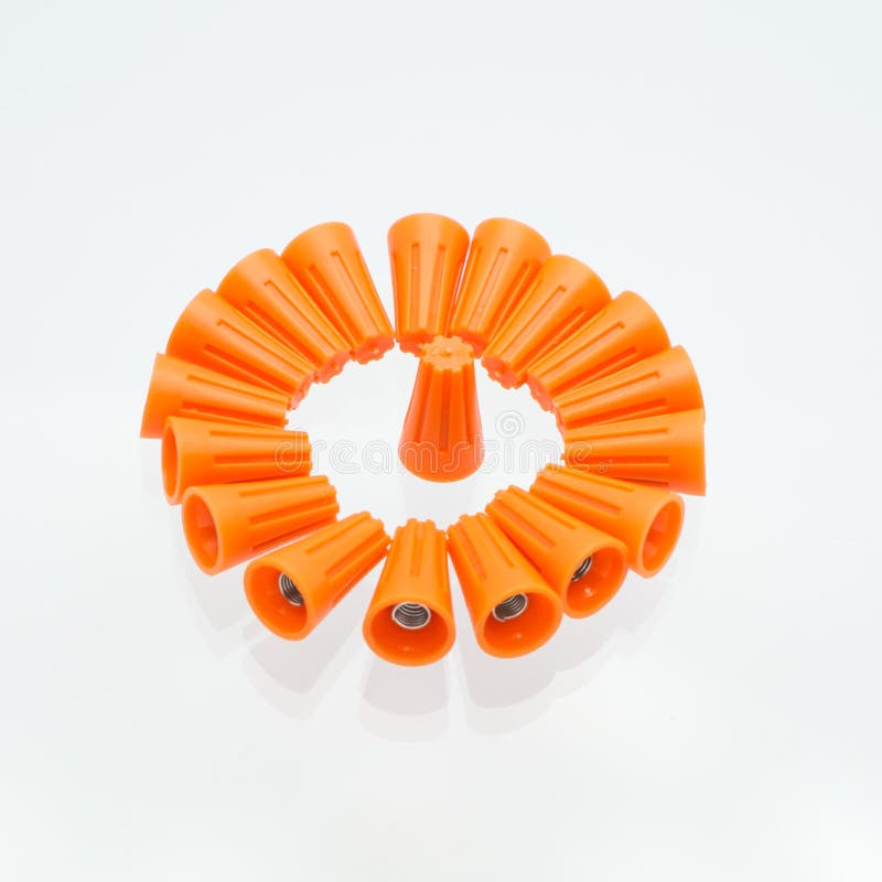 Wire nuts are isolated stock image. Image of cables, background - 62932567