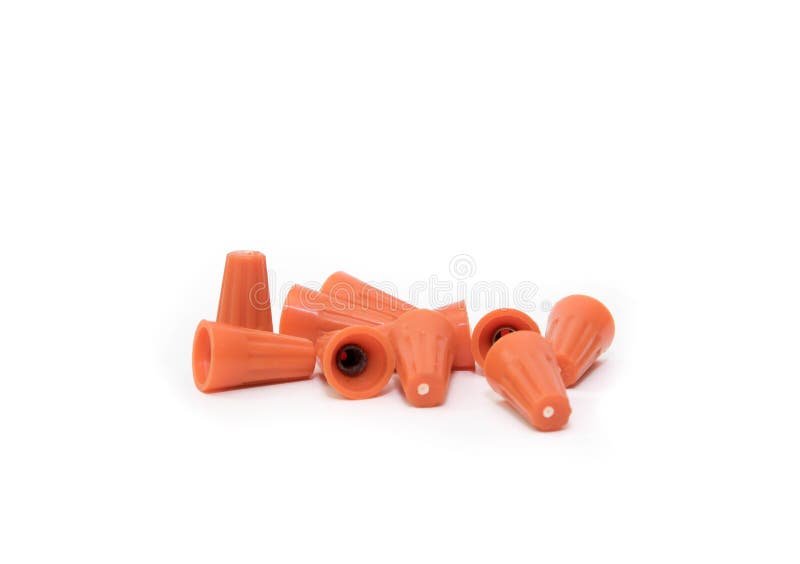 Wire Nuts on White Background Stock Image - Image of current, people ...