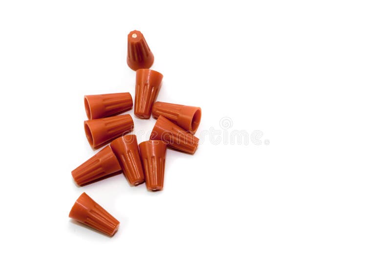 Wire Nuts on White Background Stock Photo - Image of blue, connector ...