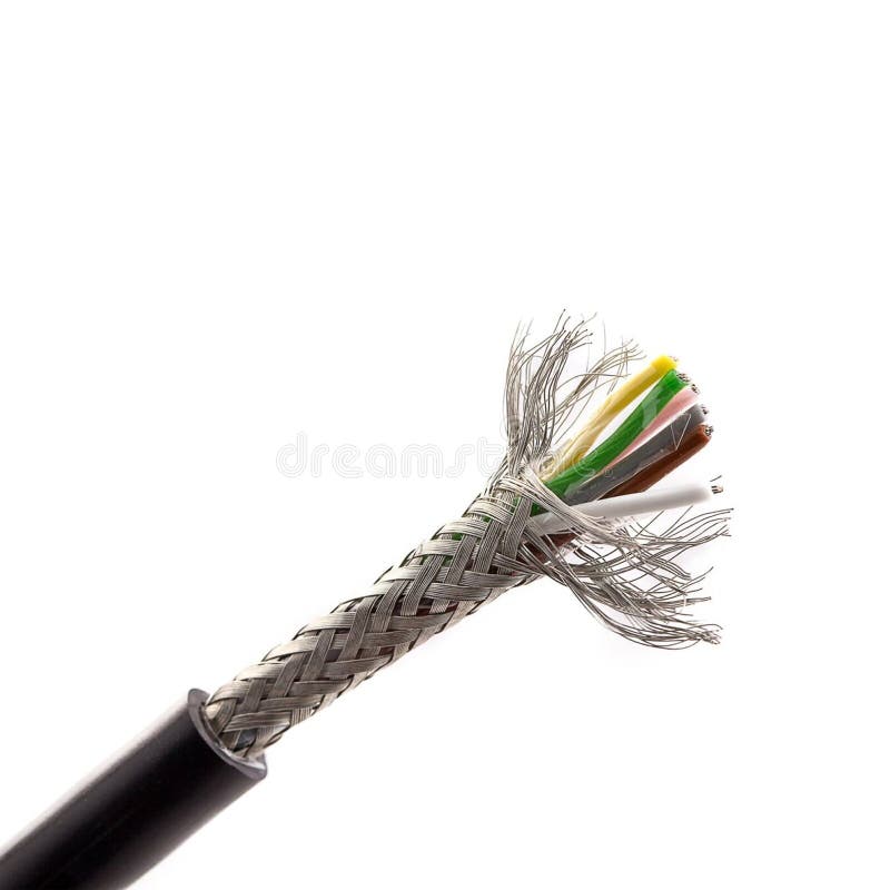 Wire Object Photo Isolated Over White Background, Electrical Cable ...