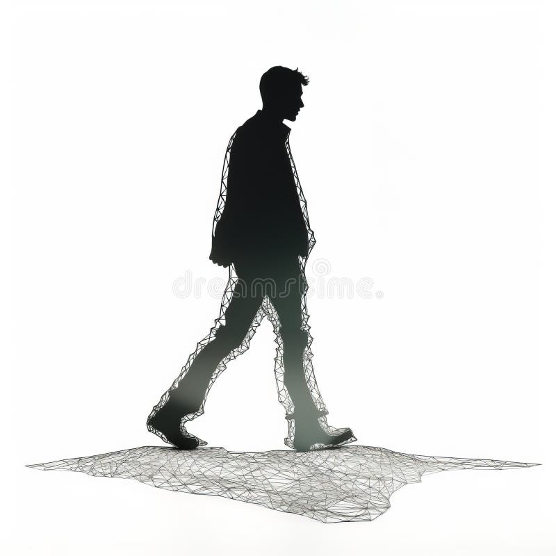 Wire Pattern Silhouette: Distorted Portraiture in Angular Linework ...