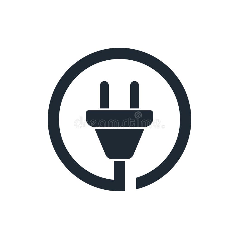 Wire Plug and Light Bulb Flat Icon. Vector Illustration Stock ...