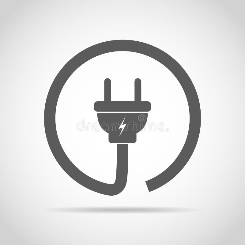 Wire Plug and Light Bulb Flat Icon. Vector Illustration Stock ...