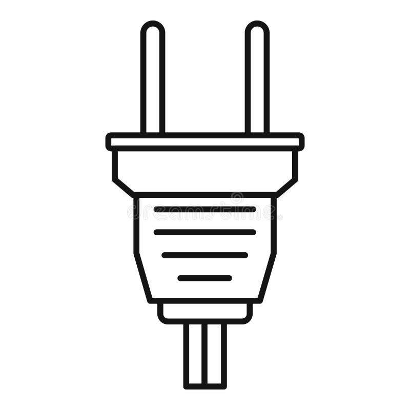 Plug Wire Icon, Outline Style Stock Vector - Illustration of disable ...