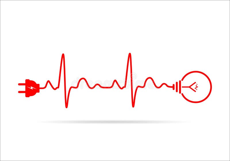 Wire Plug and Light Bulb Flat Icon. Vector Illustration Stock ...