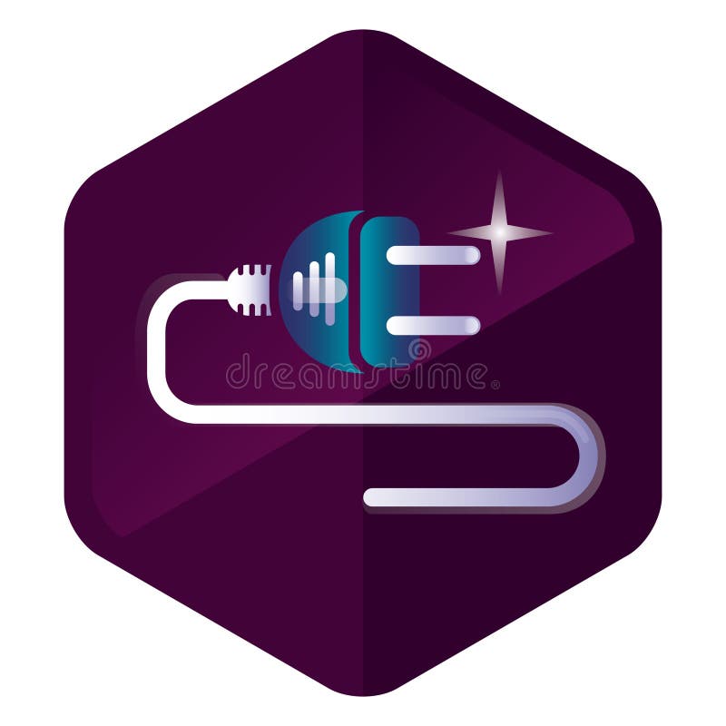 Wire with Plug. Vector Illustration Decorative Design Stock Vector ...