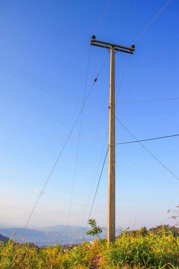 Wire pole stock photo. Image of concrete, evening, junction - 70325286
