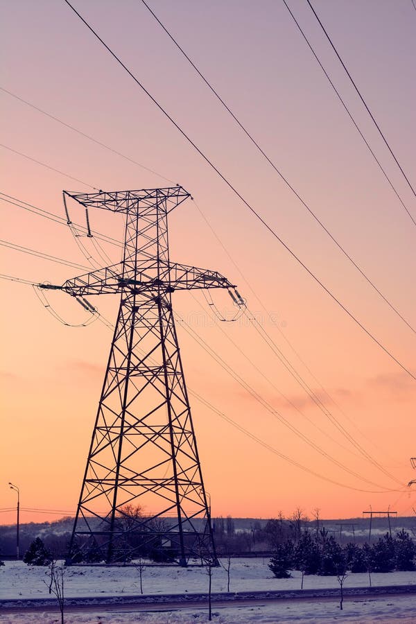 Wire poles stock image. Image of generation, environment - 177865589