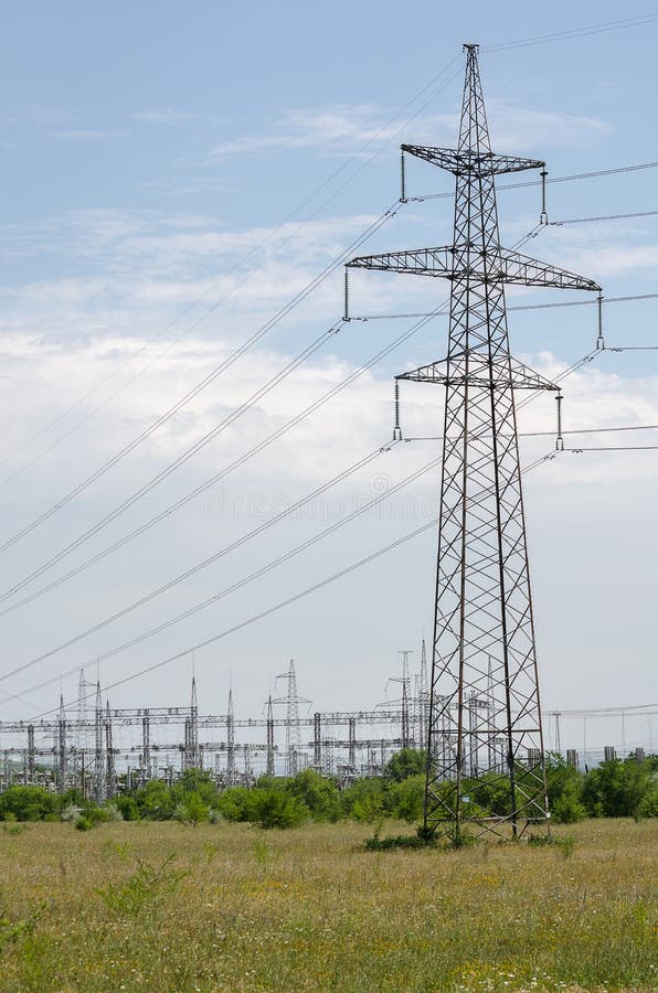 Wire post stock image. Image of engineering, lines, energy - 177933275