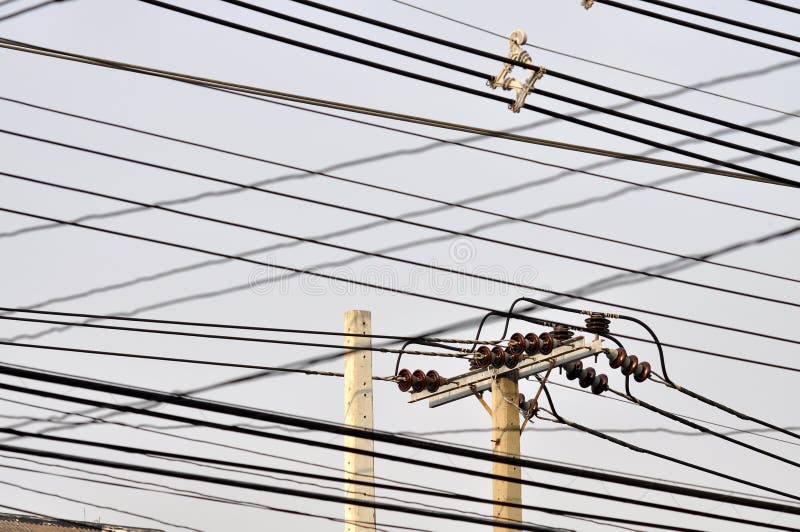 Wire Post Sky Mess Outdoor stock photo. Image of tangle - 28040750