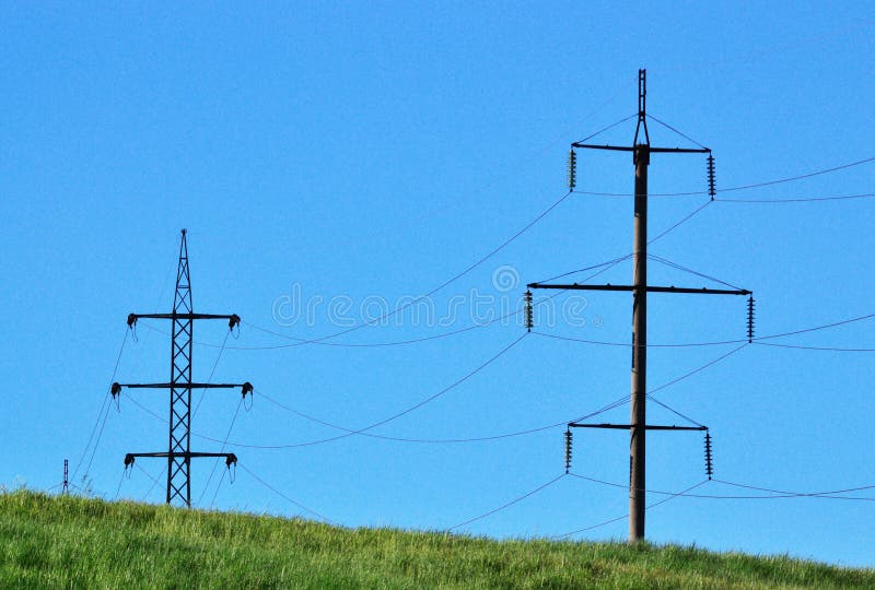 Wire power lines stock image. Image of plant, high, electric - 32489571