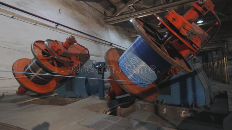 Wire Production, Cable Manufacturing Process in a Modern Factory ...