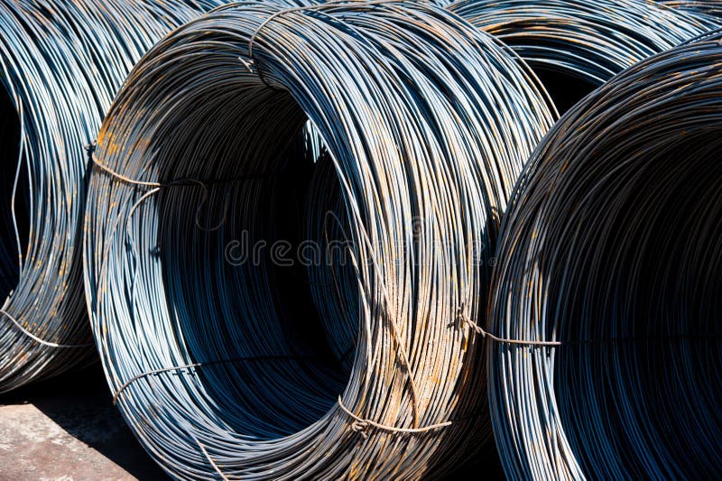 Wire production plant stock photo. Image of production - 159183300
