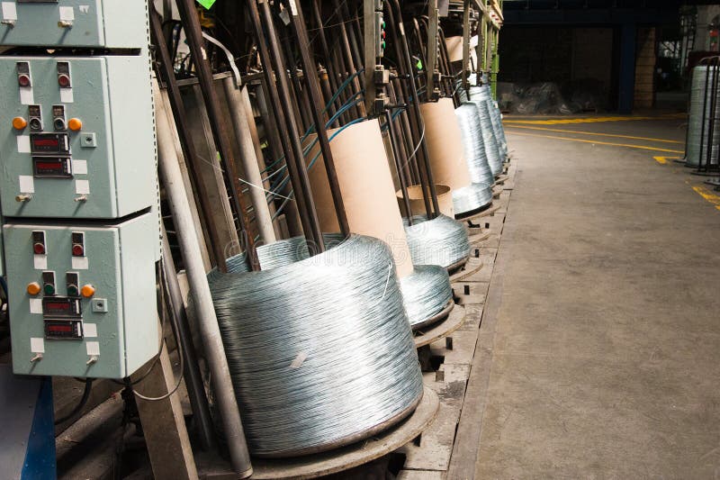 Wire production plant stock image. Image of production - 172795819