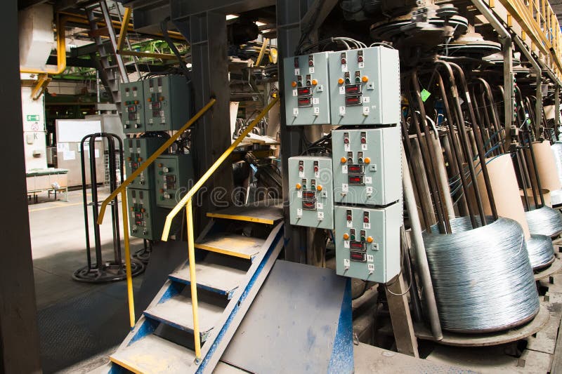 Wire production plant stock photo. Image of cable, manufacture - 145487650