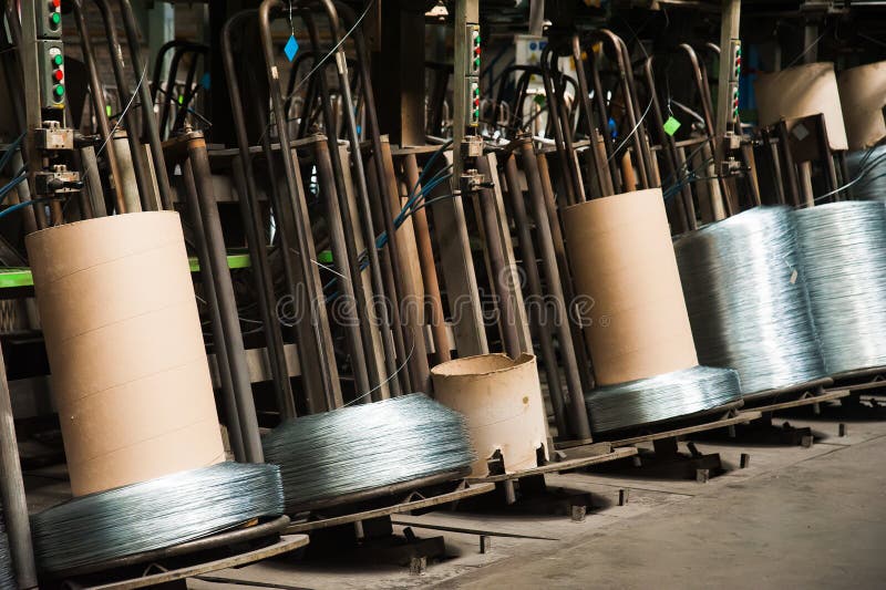Wire production plant stock photo. Image of production - 159183300
