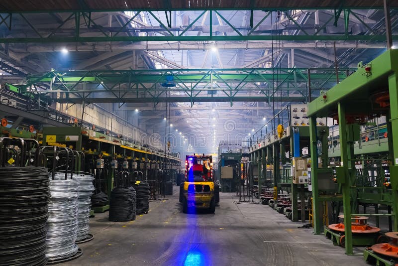 Wire production plant stock image. Image of wire, factory - 234019763