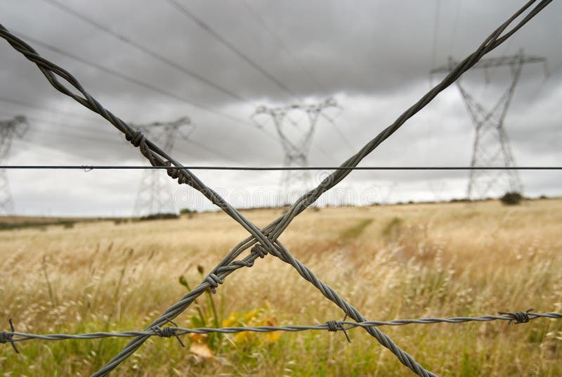 Wire and pylons stock photo. Image of lines, cables, electrical - 12984092