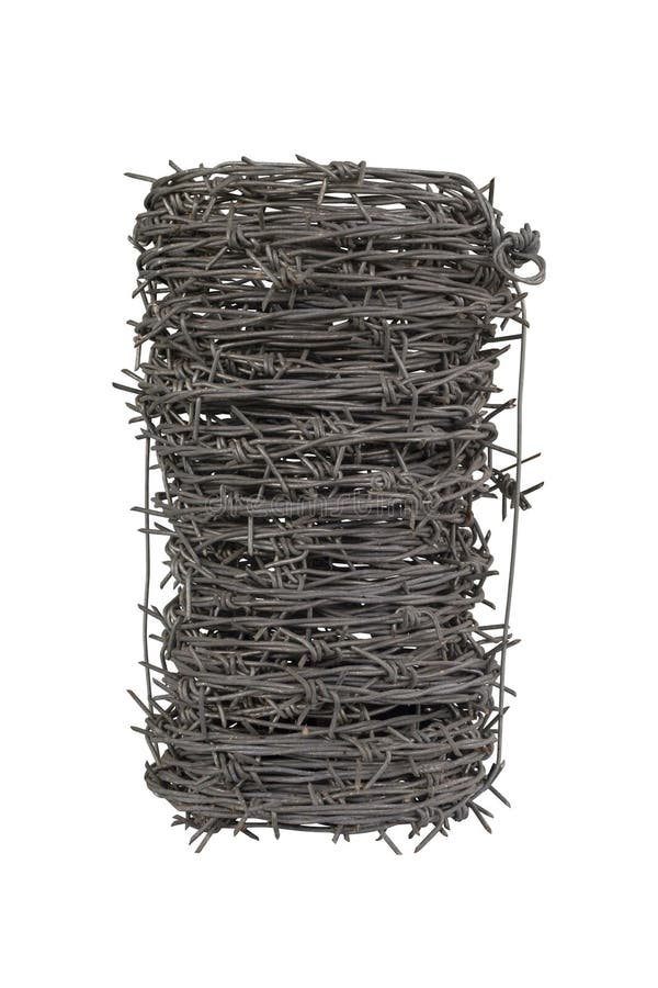 The Wire is Rolled into a Cylinder for Sell Isolated on White ...