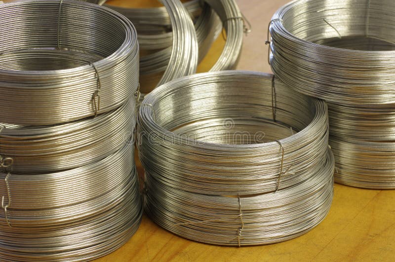 Wire rolls detail stock photo. Image of twine, stainless - 91029676