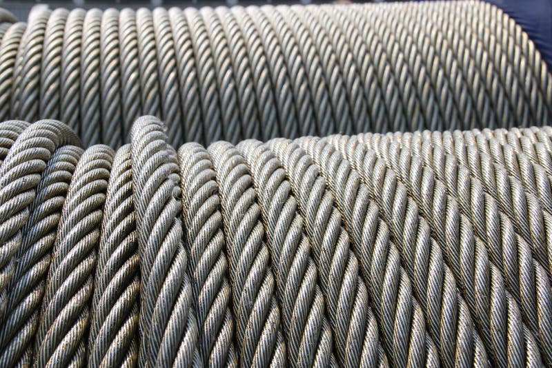 Steel Wire Rope Cable Closeup Stock Photo - Image of abstract, cabling ...
