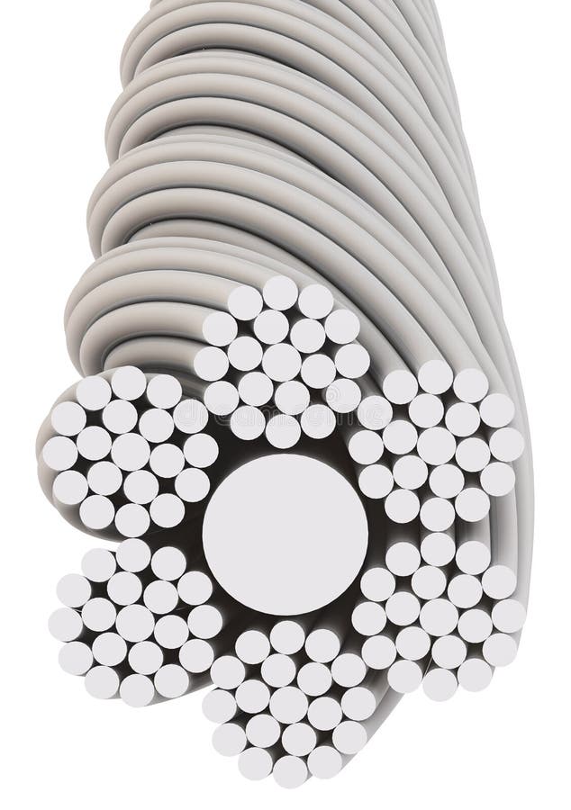 Wire rope stock illustration. Illustration of white, rope - 78141222