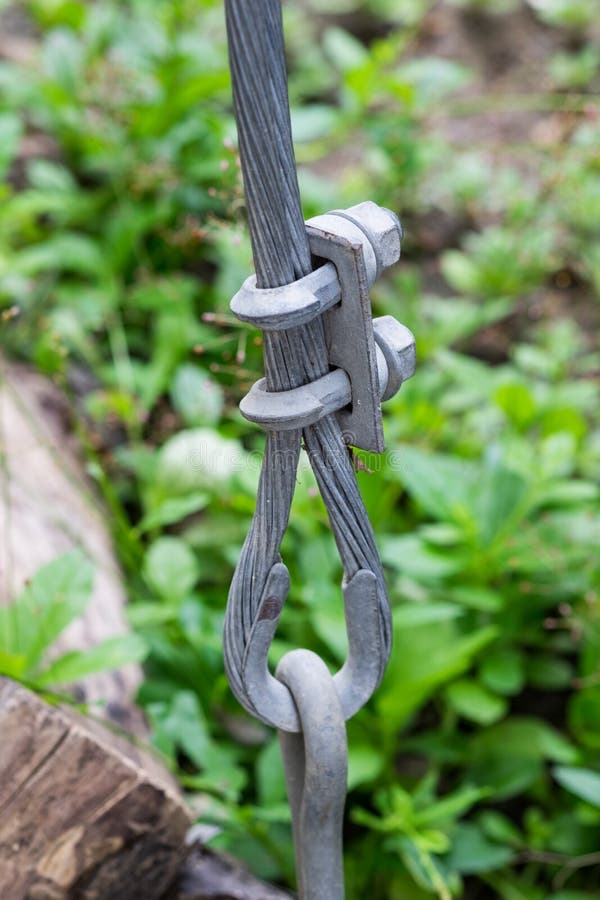 Wire Rope Heavy Clamping Lock Stock Image - Image of iron, attached ...