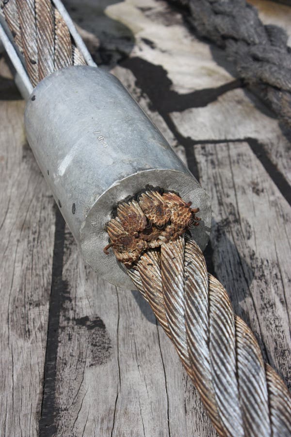 Wire rope section stock image. Image of decks, harbor - 42423853