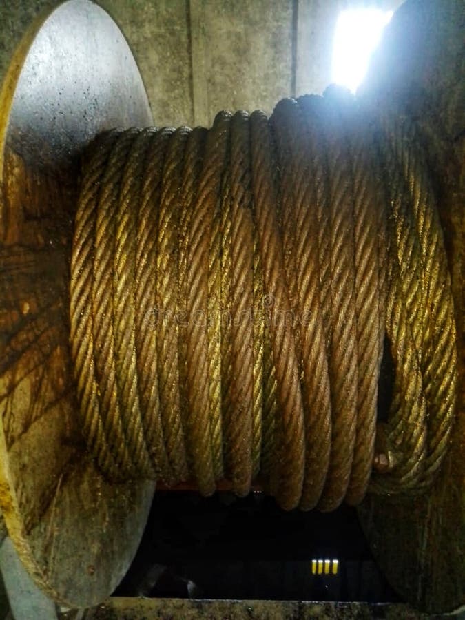 Wire Rope Sling or Cable Sling Roll Stock Photo - Image of roll, wire ...