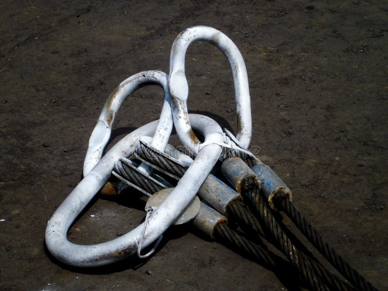 Wire Rope Sling on the Warehouse Stock Photo - Image of equipment ...