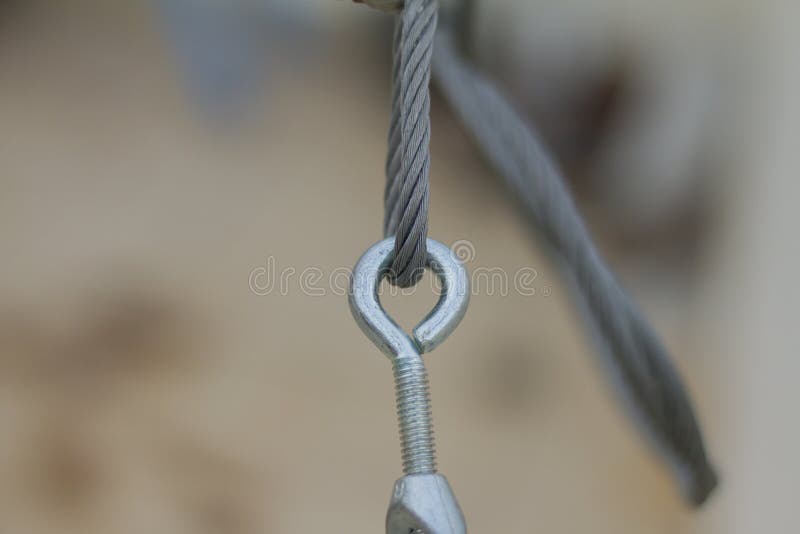 Wire Rope. Steel Cable when Installing the Structures Outdoor Stock ...